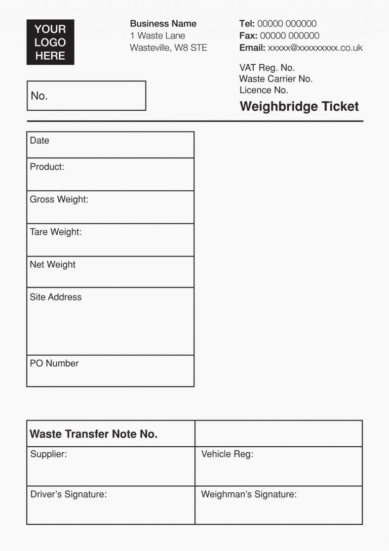 Custom Weighbridge Tickets - NCR Printing | NCR Pads Ltd