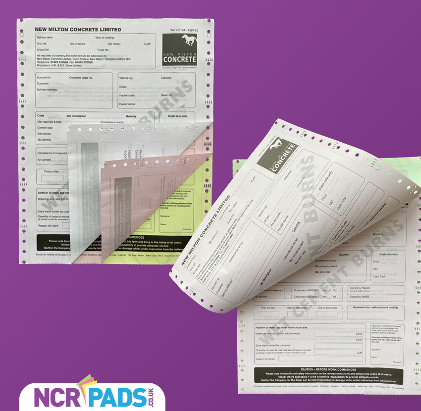 Continuous NCR Forms - NCR Printing | NCR Pads Ltd